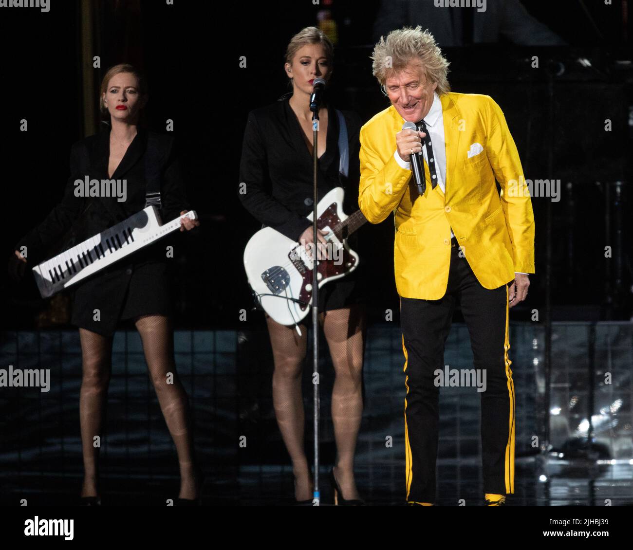 July 15, 2022, Indianapolis, Indiana, USA: Rod Stewart performs at ...