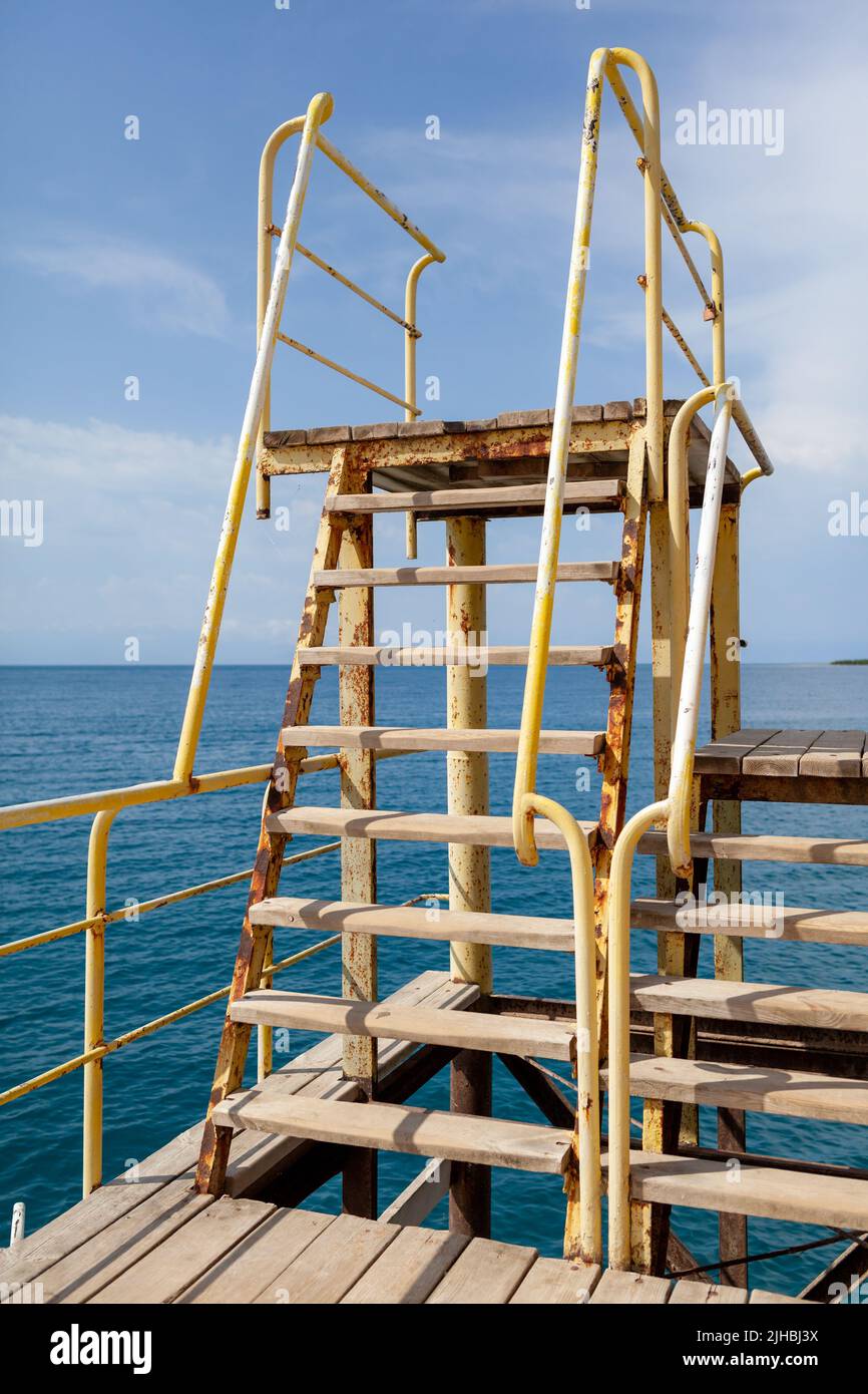 Metal stairs on a large ship hi-res stock photography and images - Alamy