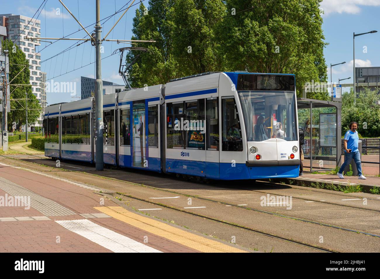 Number 7 GVB Tram in Amsterdam Stock Photo - Alamy