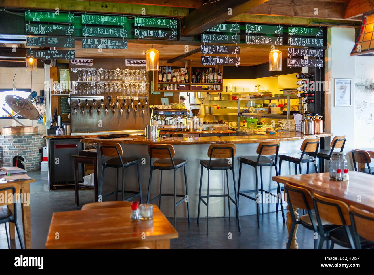 Interior of Brouwcafe De Molen, Bodegraven, Netherlands Stock Photo - Alamy
