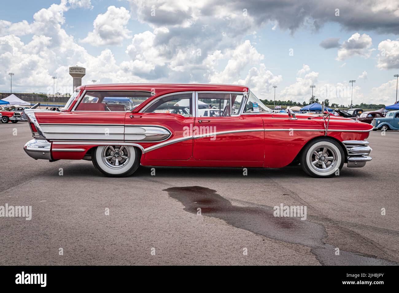 Lebanon,TN - May 14, 2022: Low perspective side view of a 1958 Buick ...