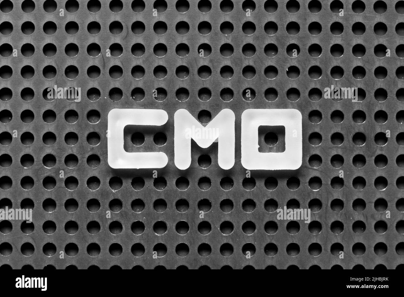 White alphabet letter in word CMO (Abbreviation of Chief Marketing ...
