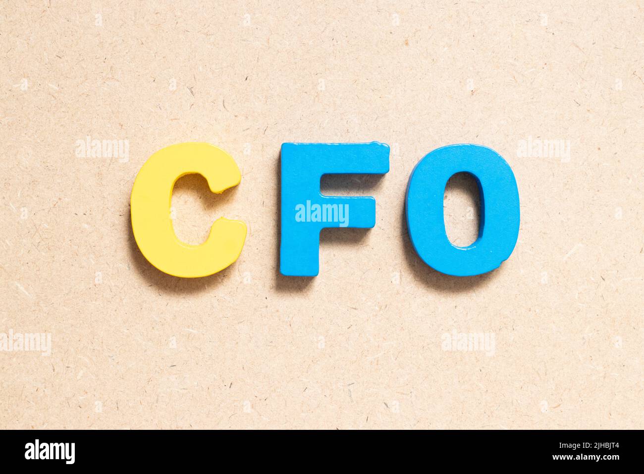 Color alphabet letter in word CFO (Abbreviation of Chief Financial ...