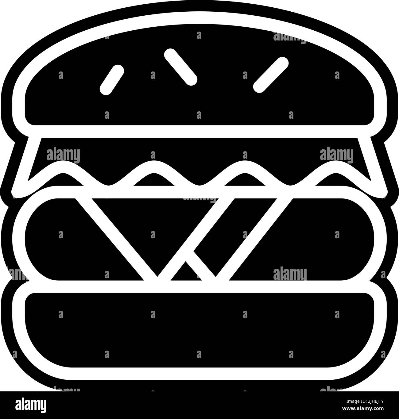 Fast food big sandwich Black and White Stock Photos & Images - Alamy