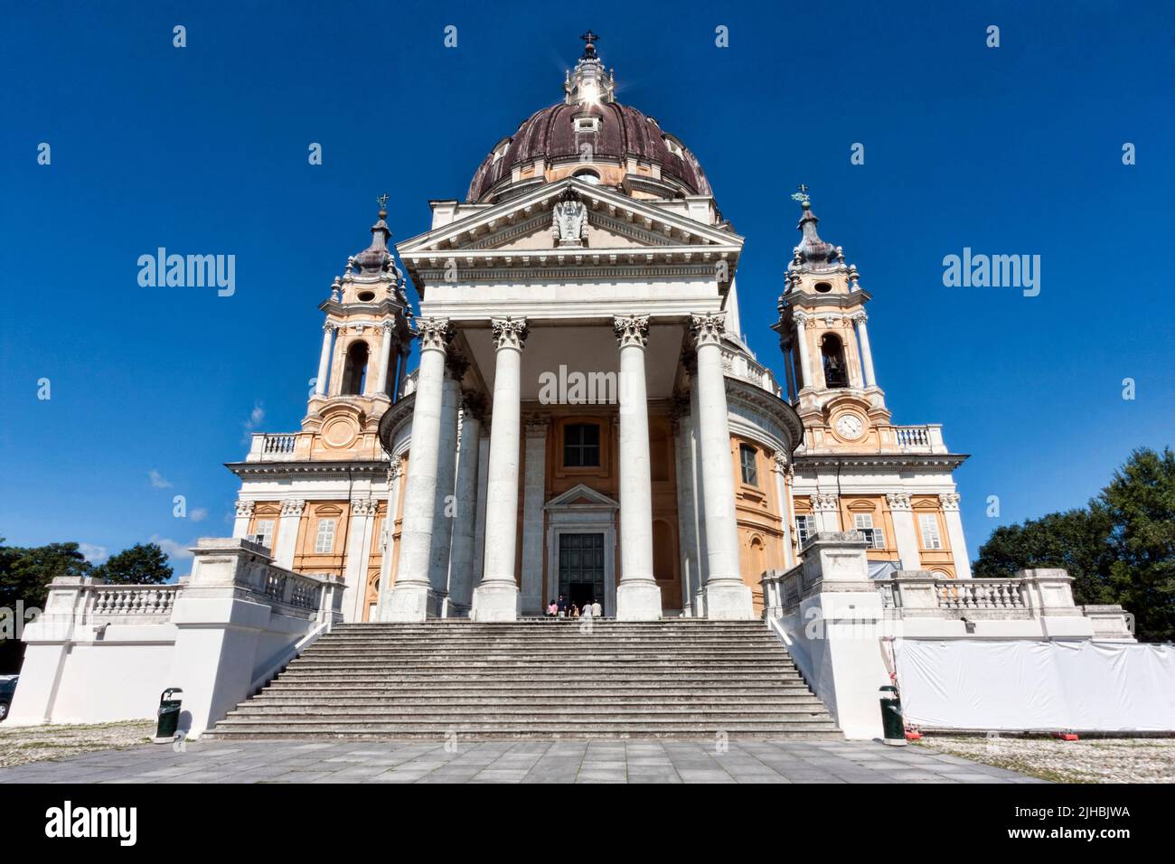 Beautiful and impressive architecture with front facade and entrance of ...
