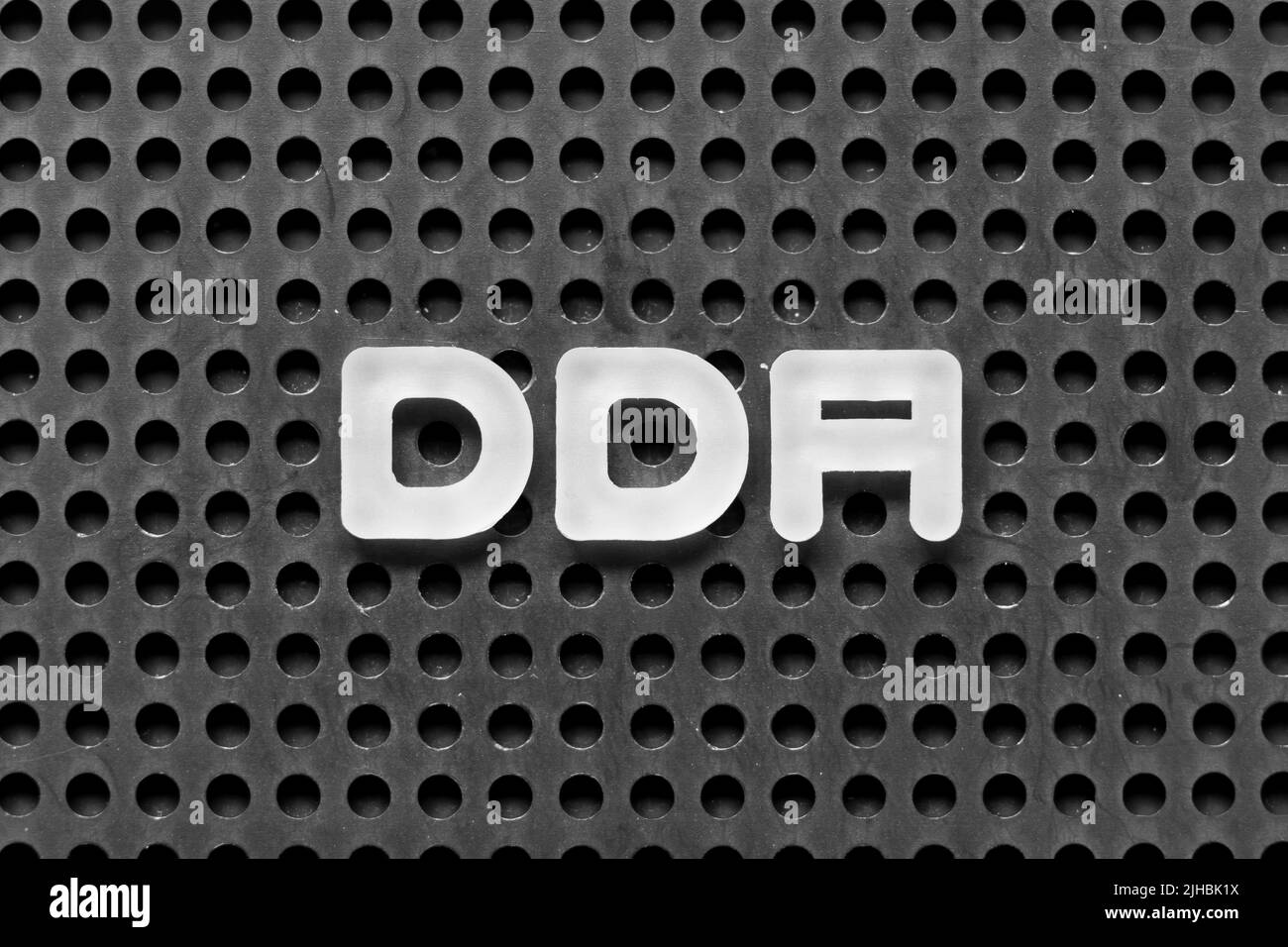 White alphabet letter in word DDA (Abbreviation of Depreciation ...