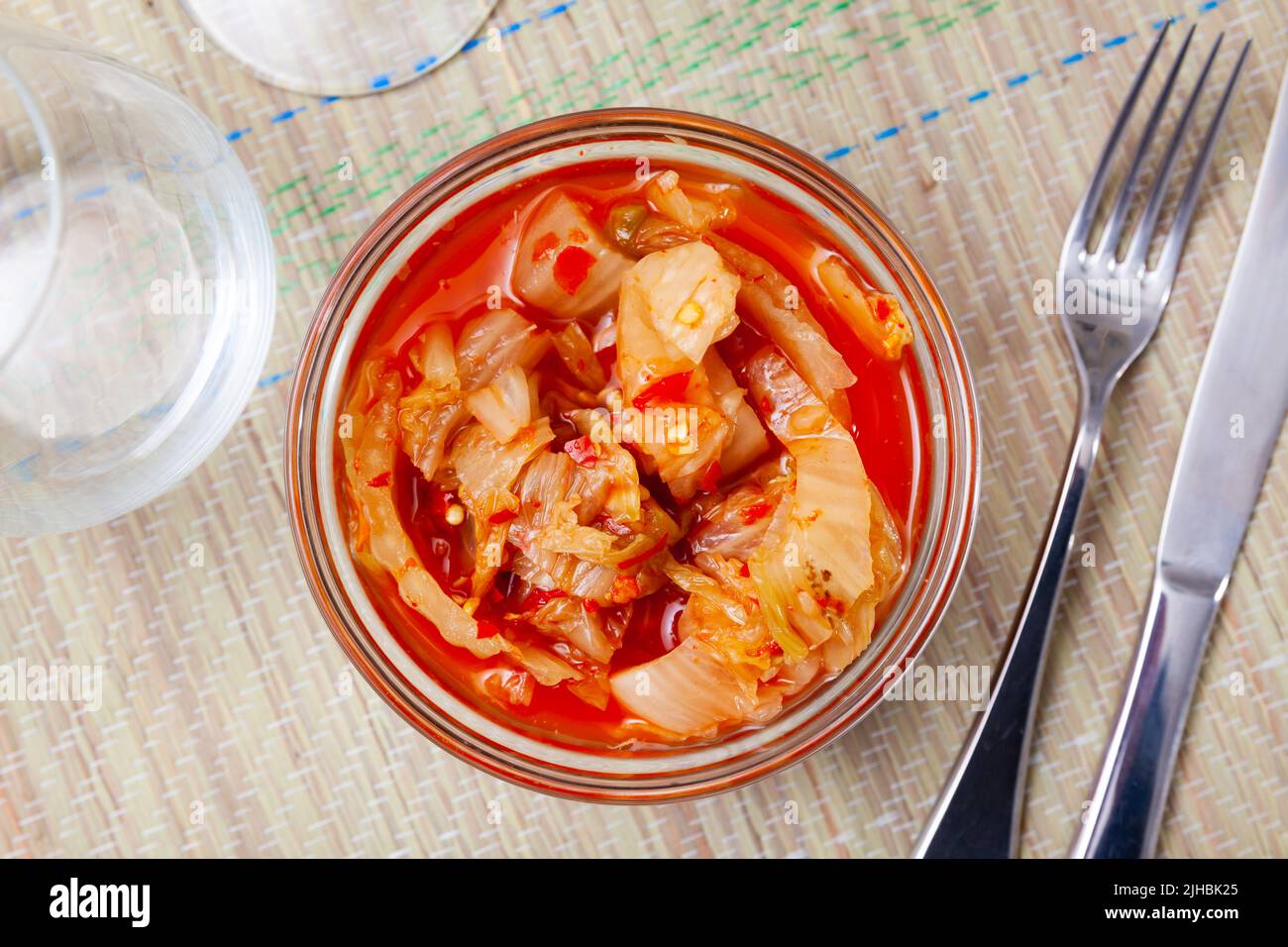 Korean kimchi of marinated napa cabbage with spicy pepper Stock Photo ...