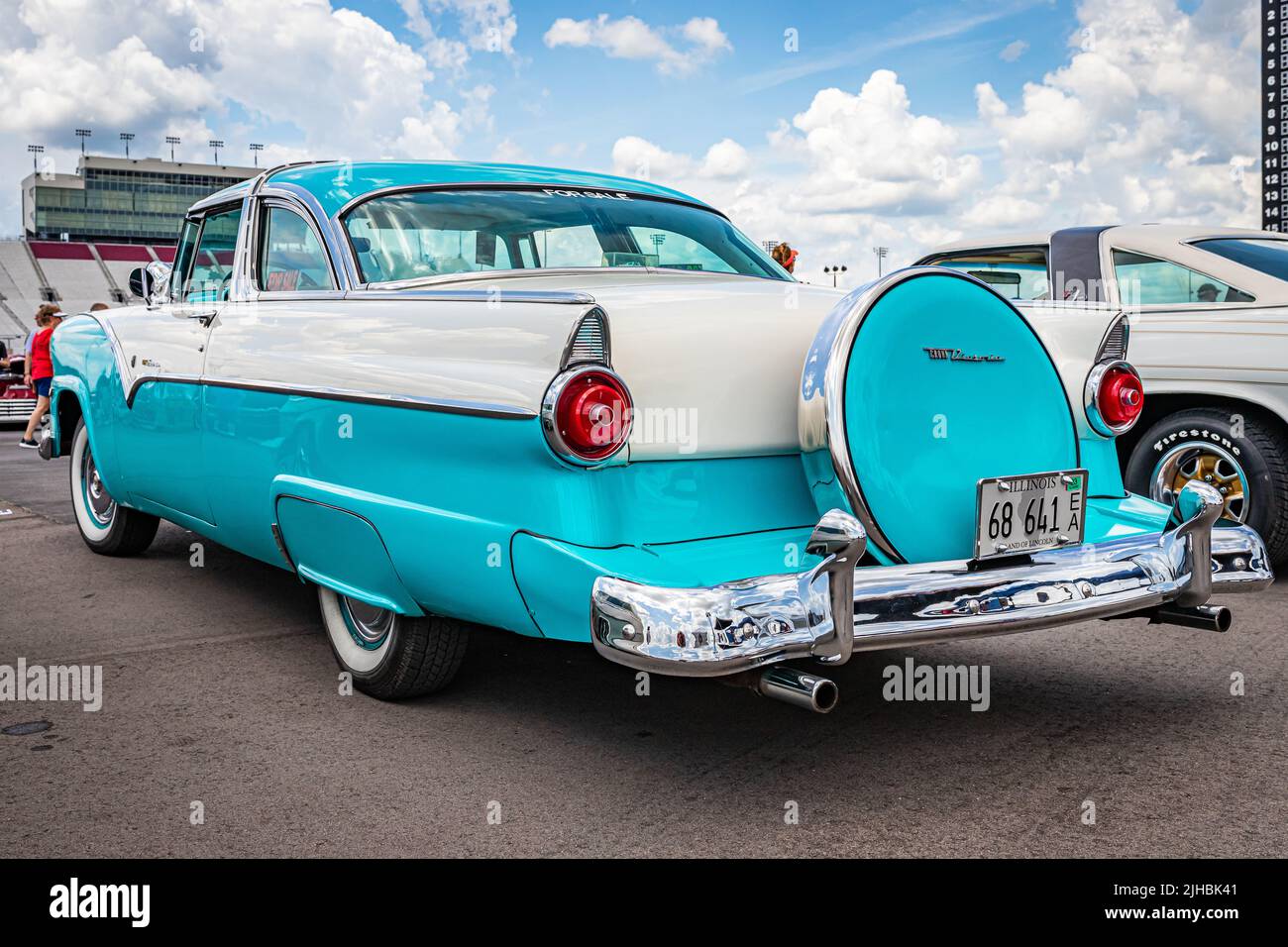 Lebanon,TN - May 14, 2022: Low perspective rear corner view of a 1955 ...