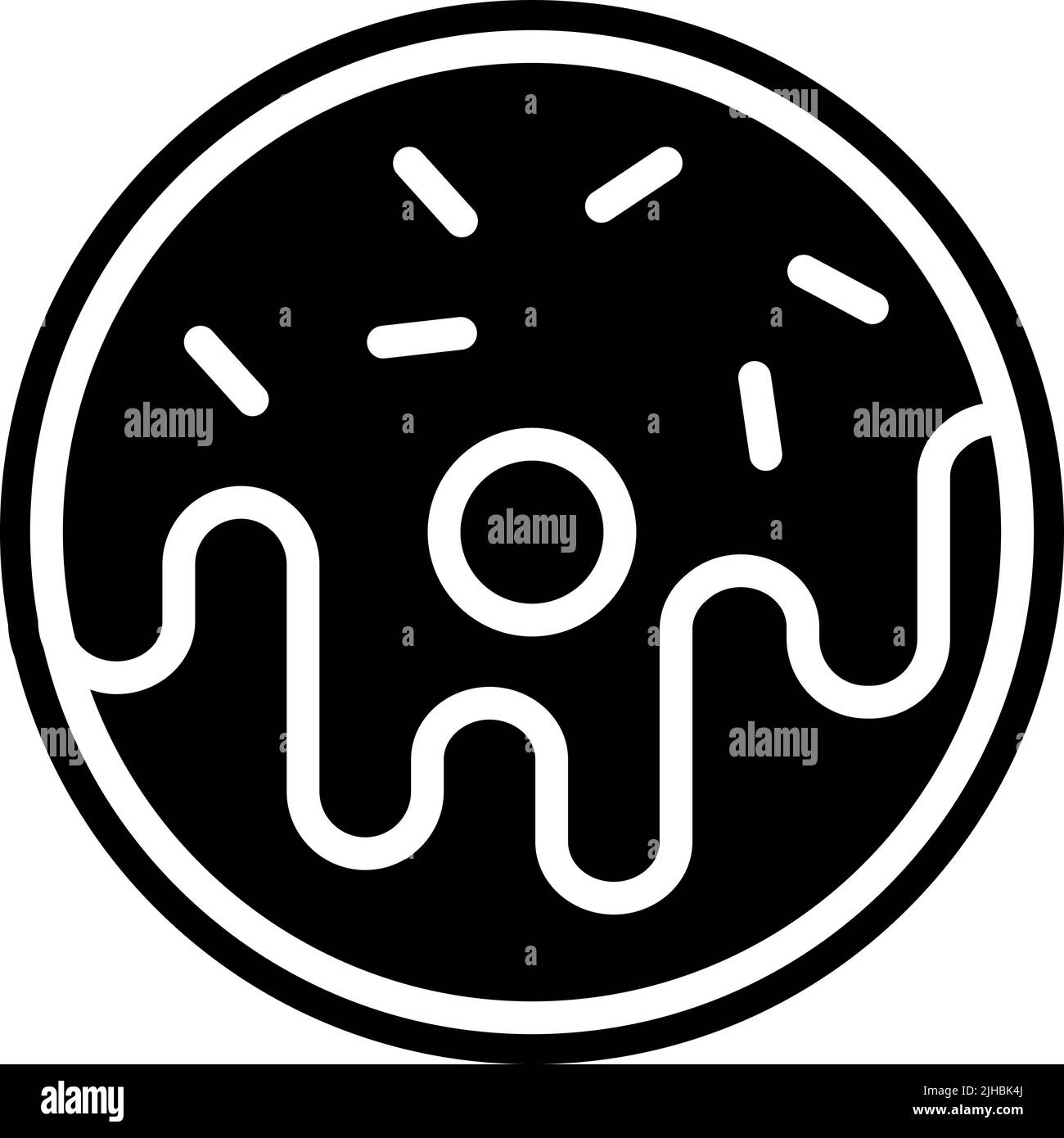 Cup coffee donut isolated Black and White Stock Photos & Images - Alamy