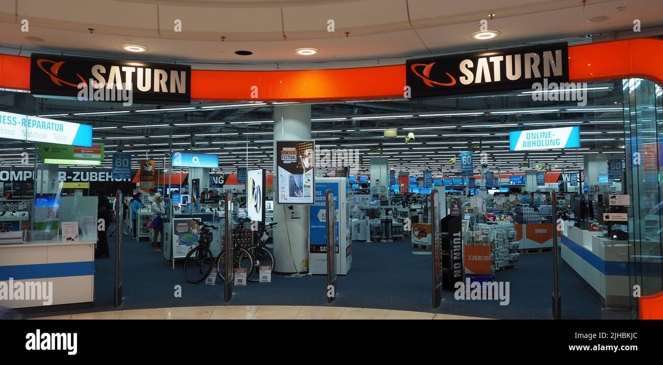 Passau, Germany. 16th July, 2022. Household appliances store Saturn ...
