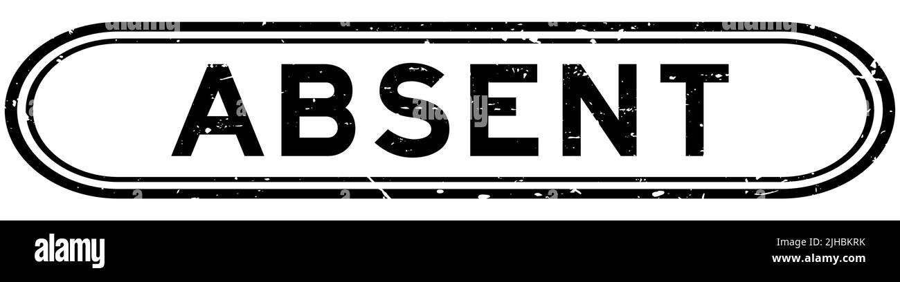 Grunge black absent word rubber seal stamp on white background Stock ...