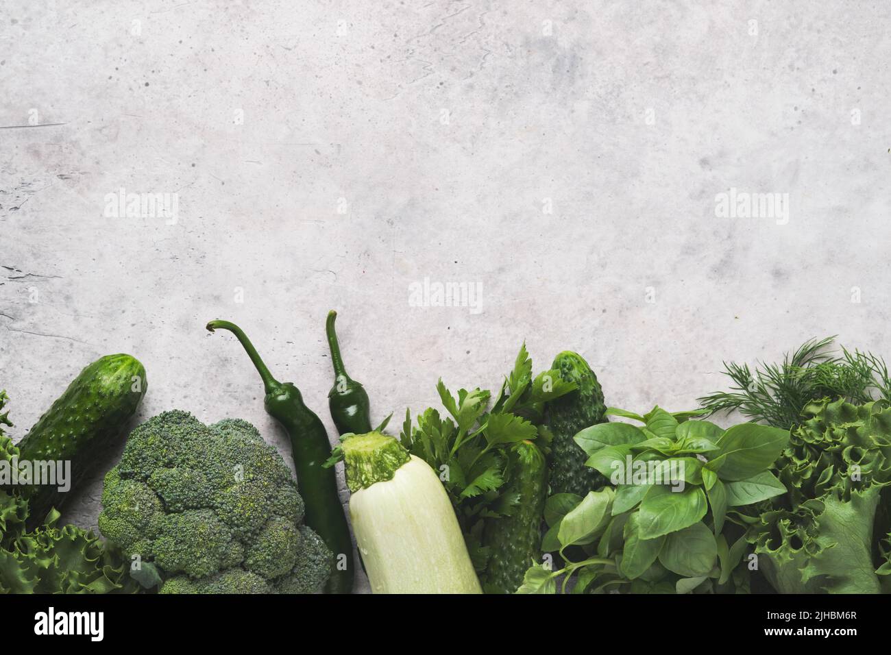 Set of various green vegetables and vegetable, seeds, superfood, leaf ...