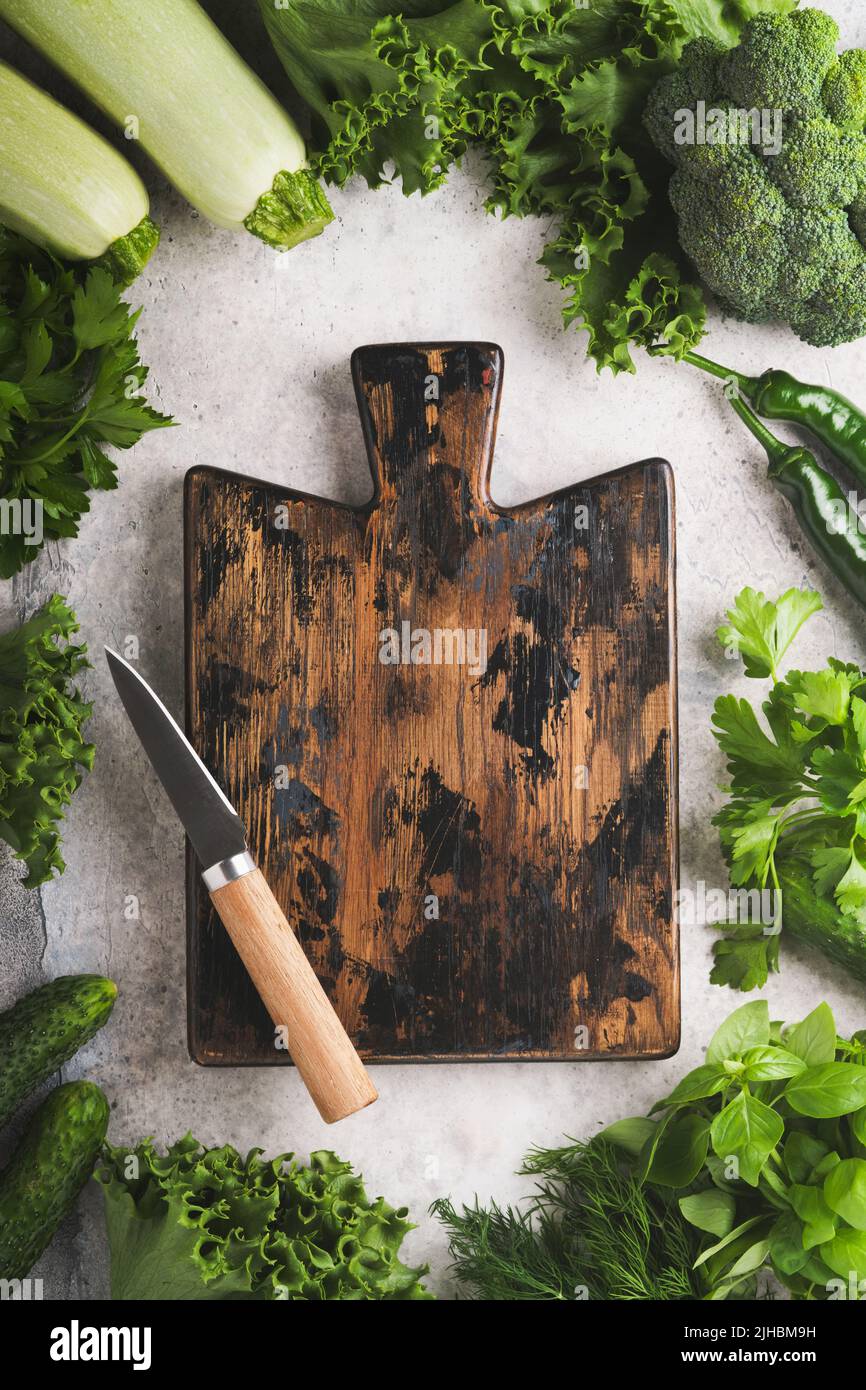 Set of various green vegetables and vegetable, seeds, superfood, leaf ...