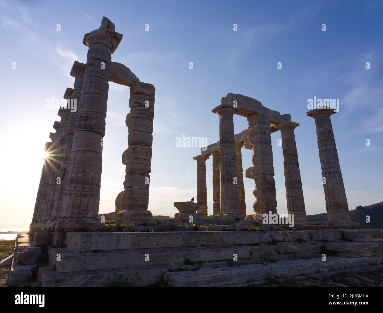 Ancient Temple of Poseidon at Sounio Stock Photo - Alamy