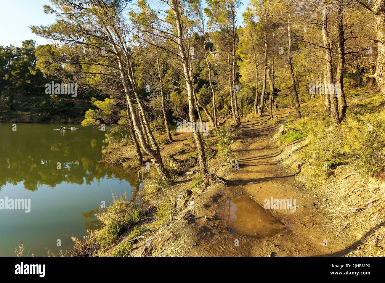 Panoramic view of Beletsi Lake and the beautiful nature that surrounds ...