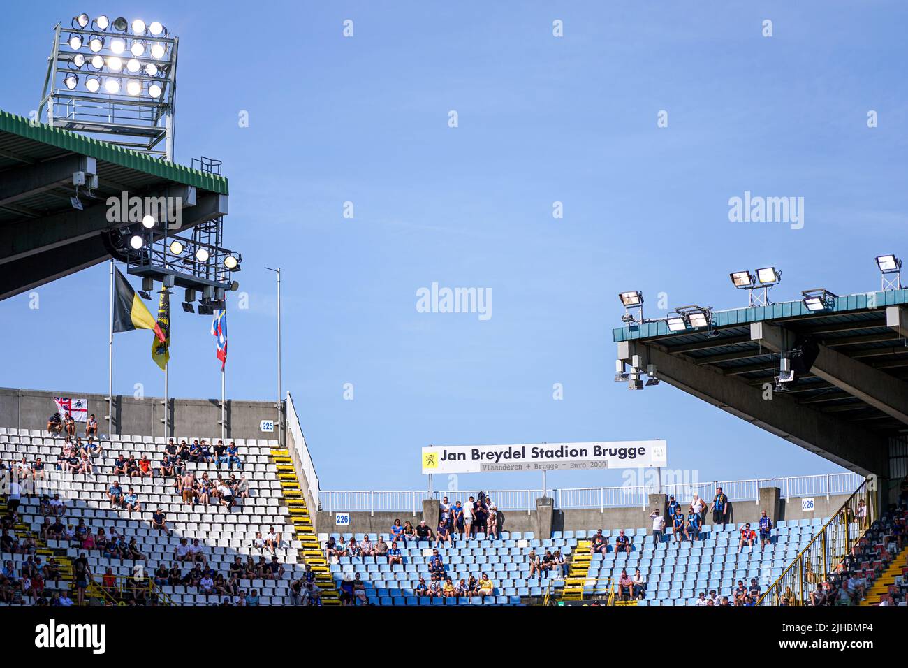 BRUGGE, BELGIUM - JULY 17: View of Jan Breydel Stadion prior to the ...