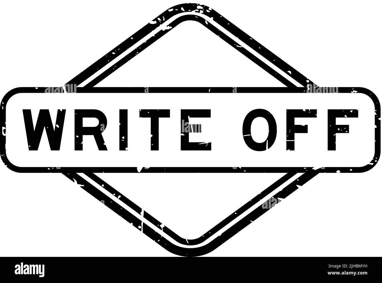 Grunge black write off word rubber seal stamp on white background Stock ...