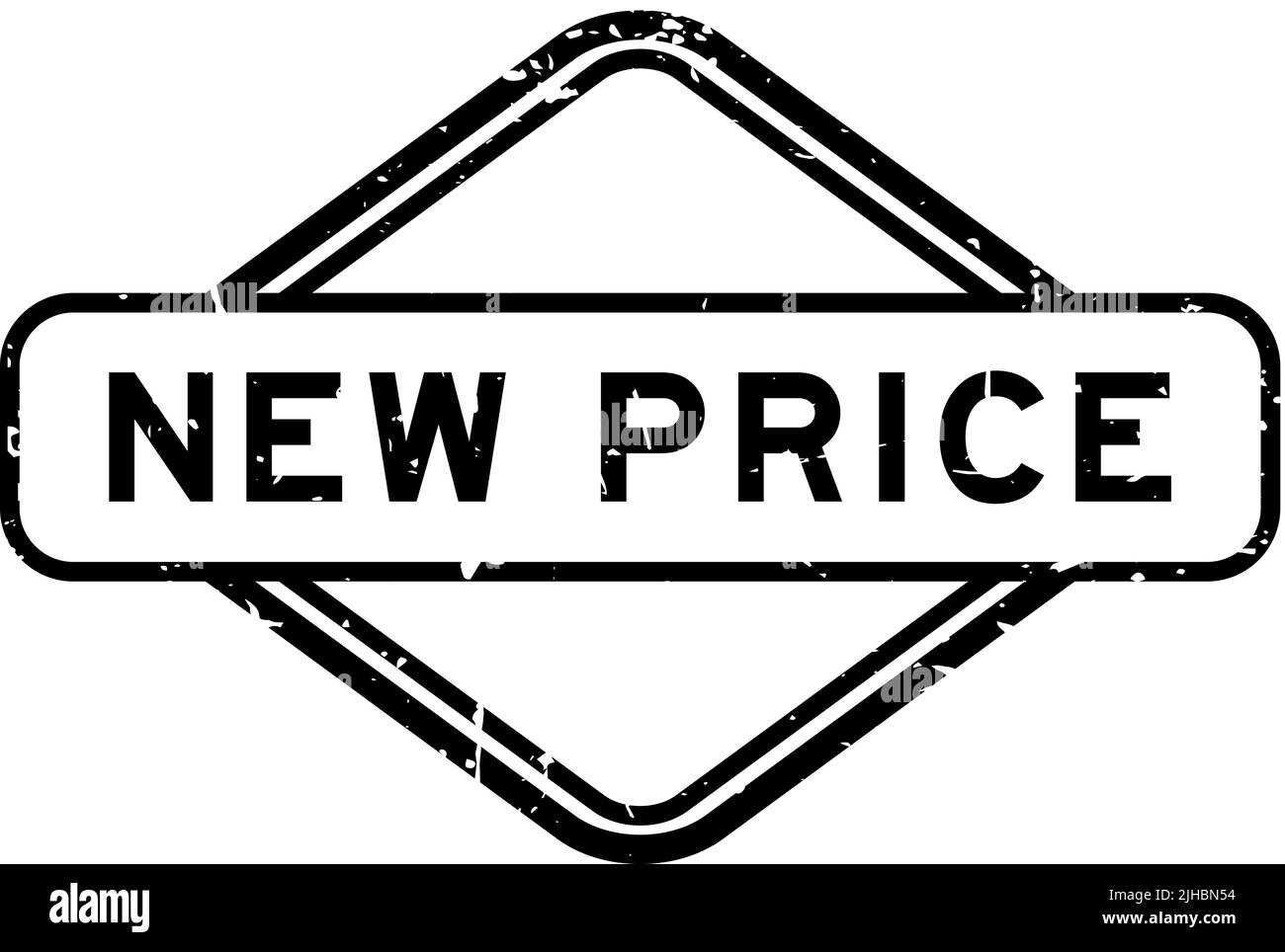 Grunge black new price word rubber seal stamp on white background Stock ...