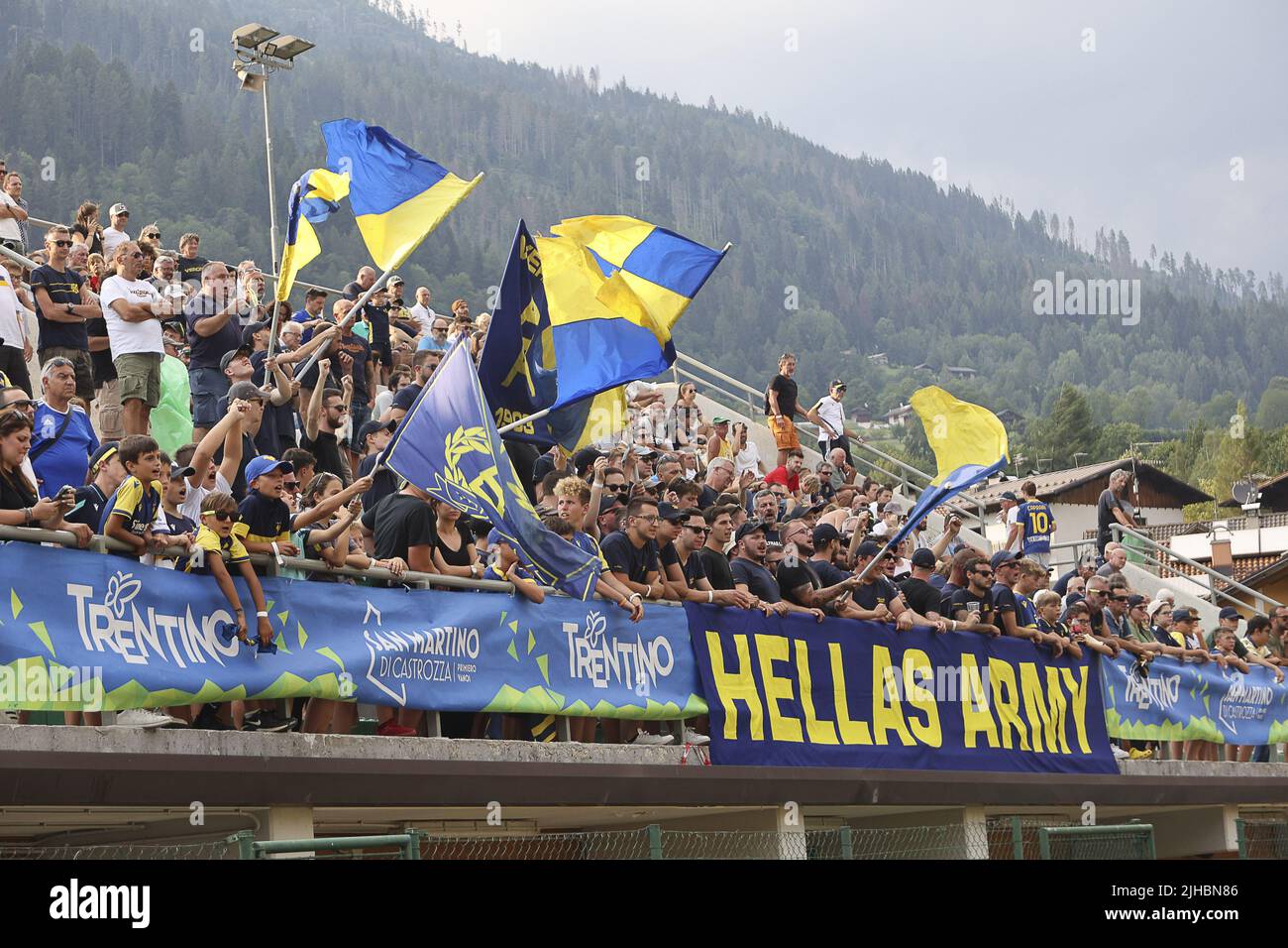 Hellas Verona fans show their support during Hellas Verona vs Virtus ...