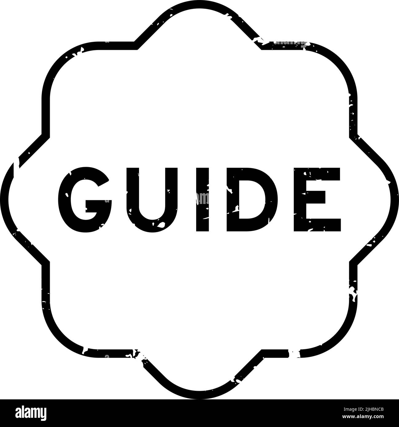 Grunge black guide word rubber seal stamp on white background Stock ...