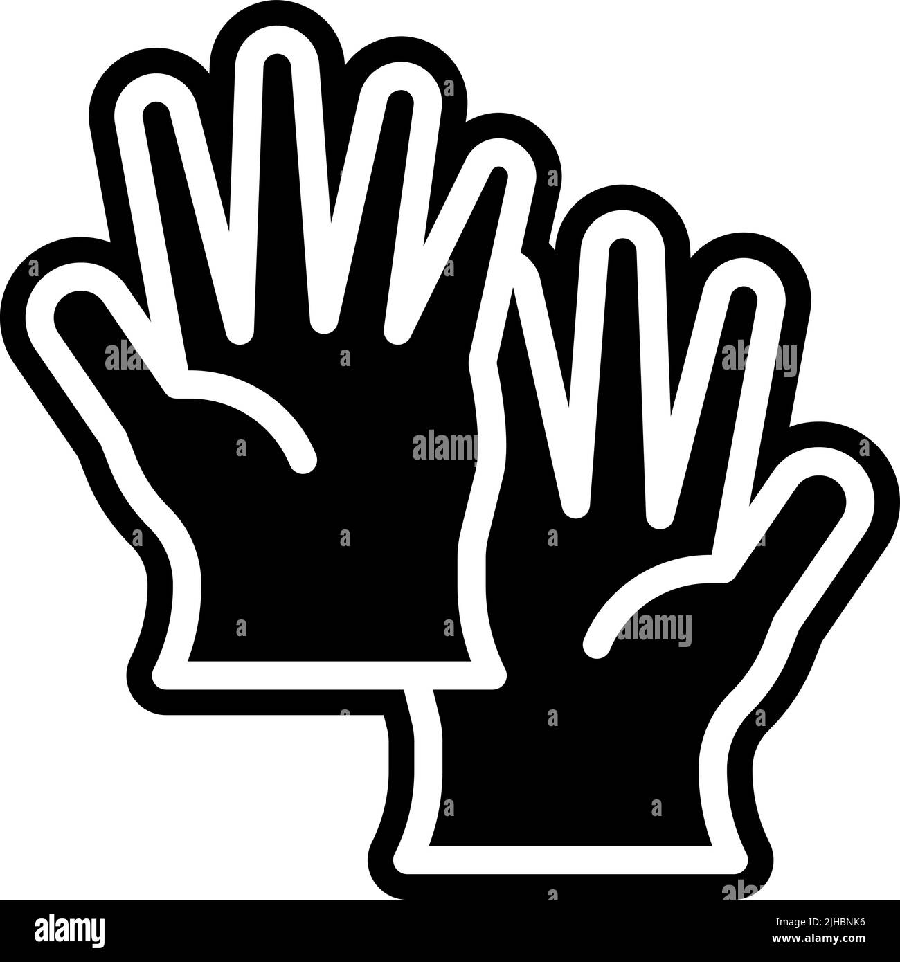 Hospital latex gloves Black and White Stock Photos & Images - Alamy