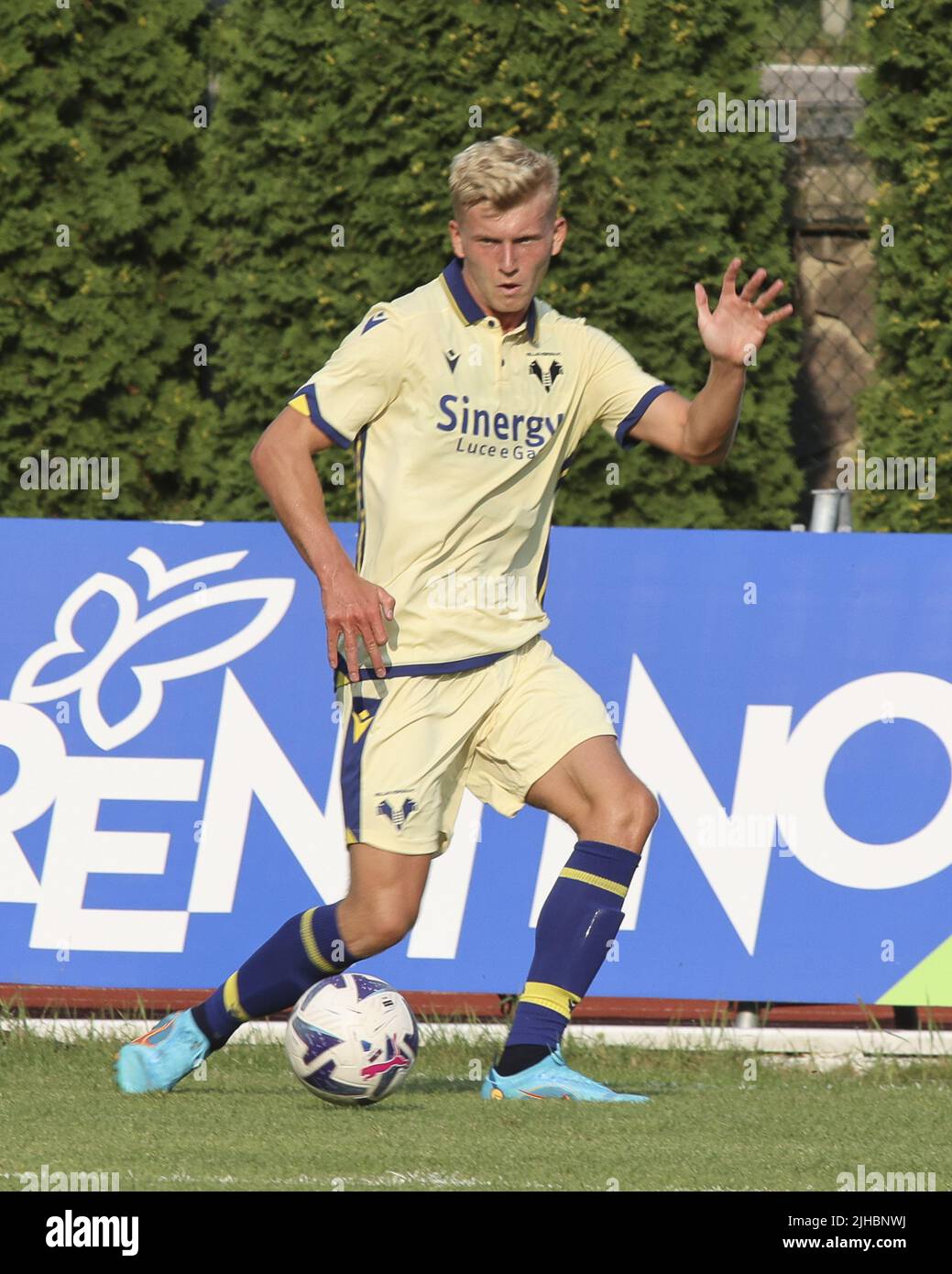 July 16, 2022, Mezzano, Italy: Josh Doig of Hellas Verona FC play the ...