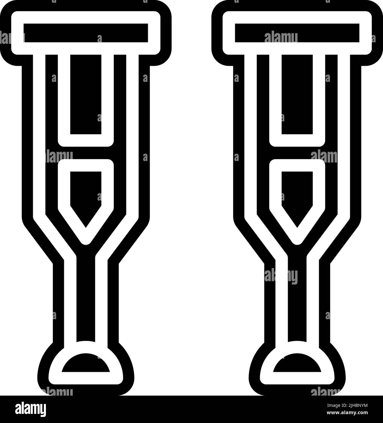 Hospital healthcare crutches Stock Vector Images - Alamy