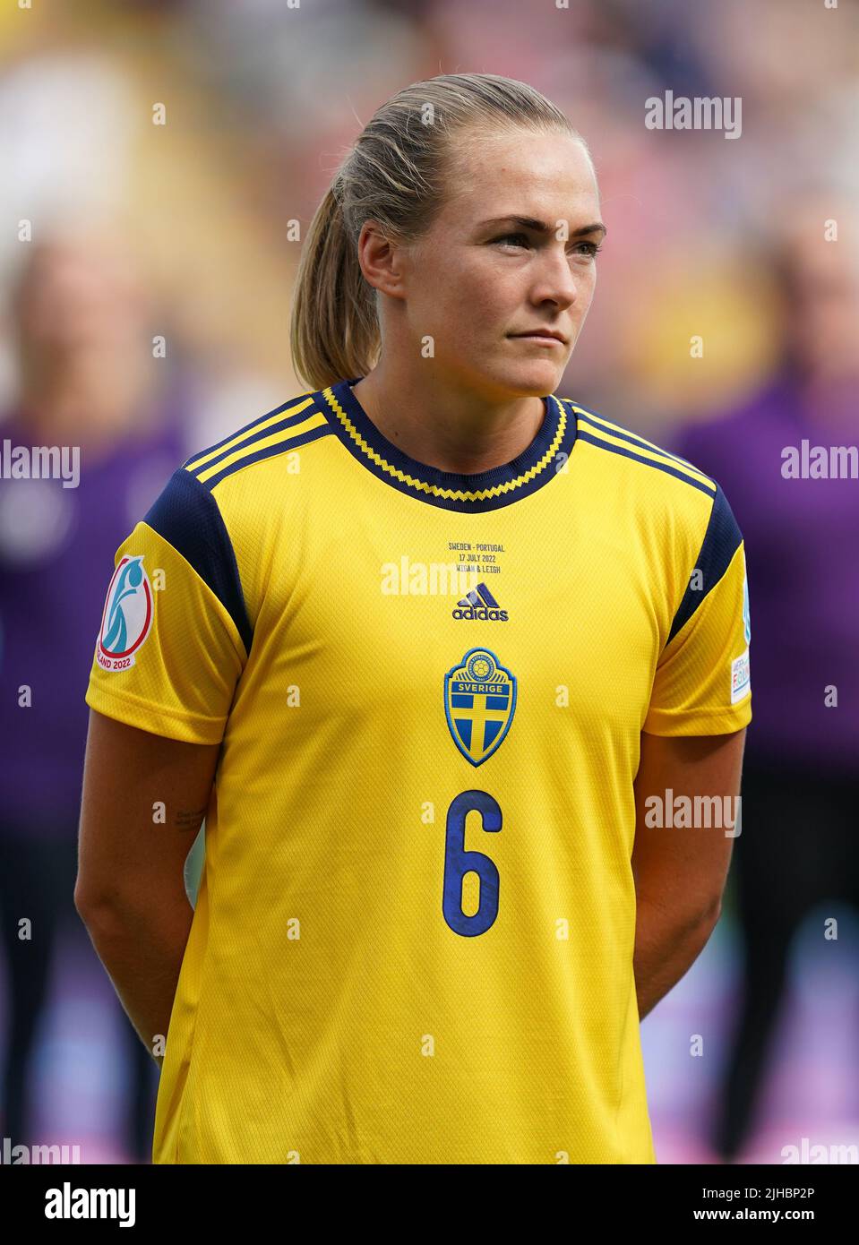 Sweden's Magdalena Eriksson before the UEFA Women's Euro 2022 Group C ...