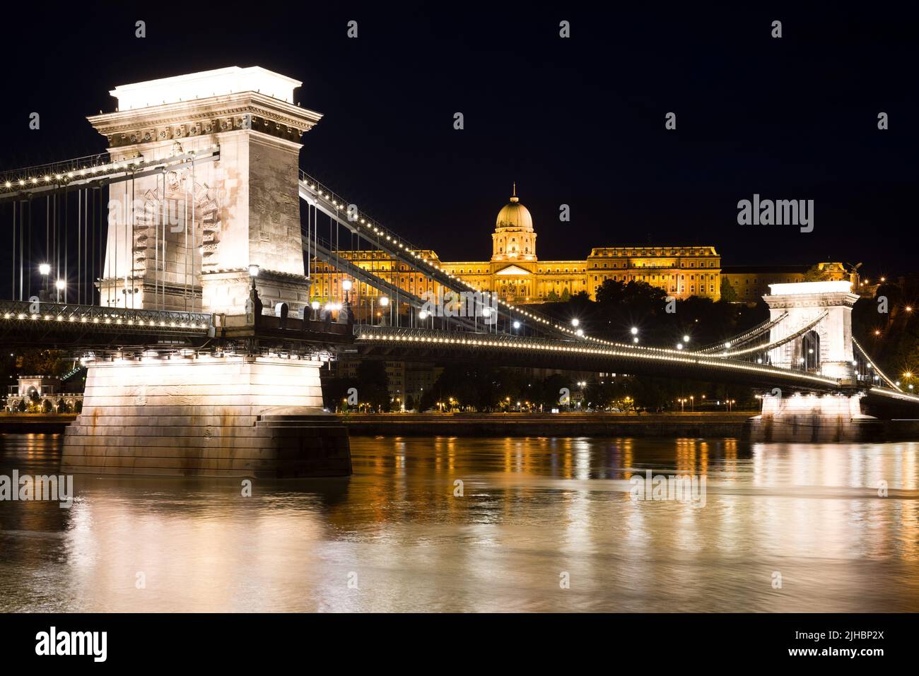 Budapest night bridge hi-res stock photography and images - Alamy