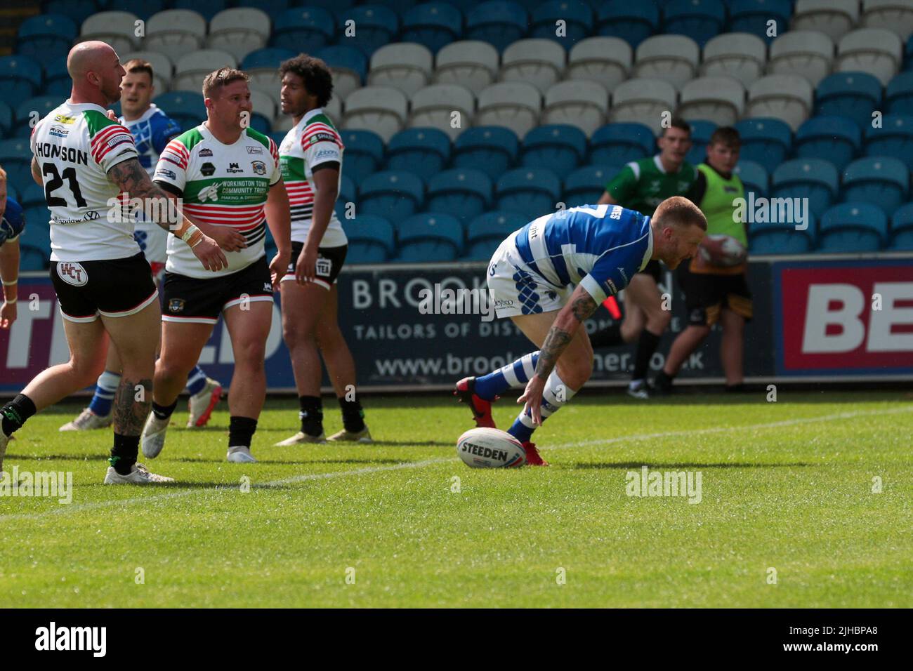 Halifax, UK. 17th July, 2022. Try Halifax during the Betfred ...