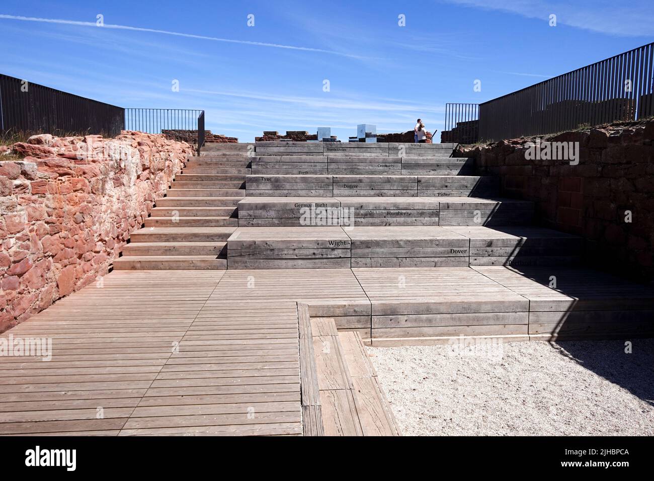 Public performance and seating space at Dunbar Battery Stock Photo - Alamy