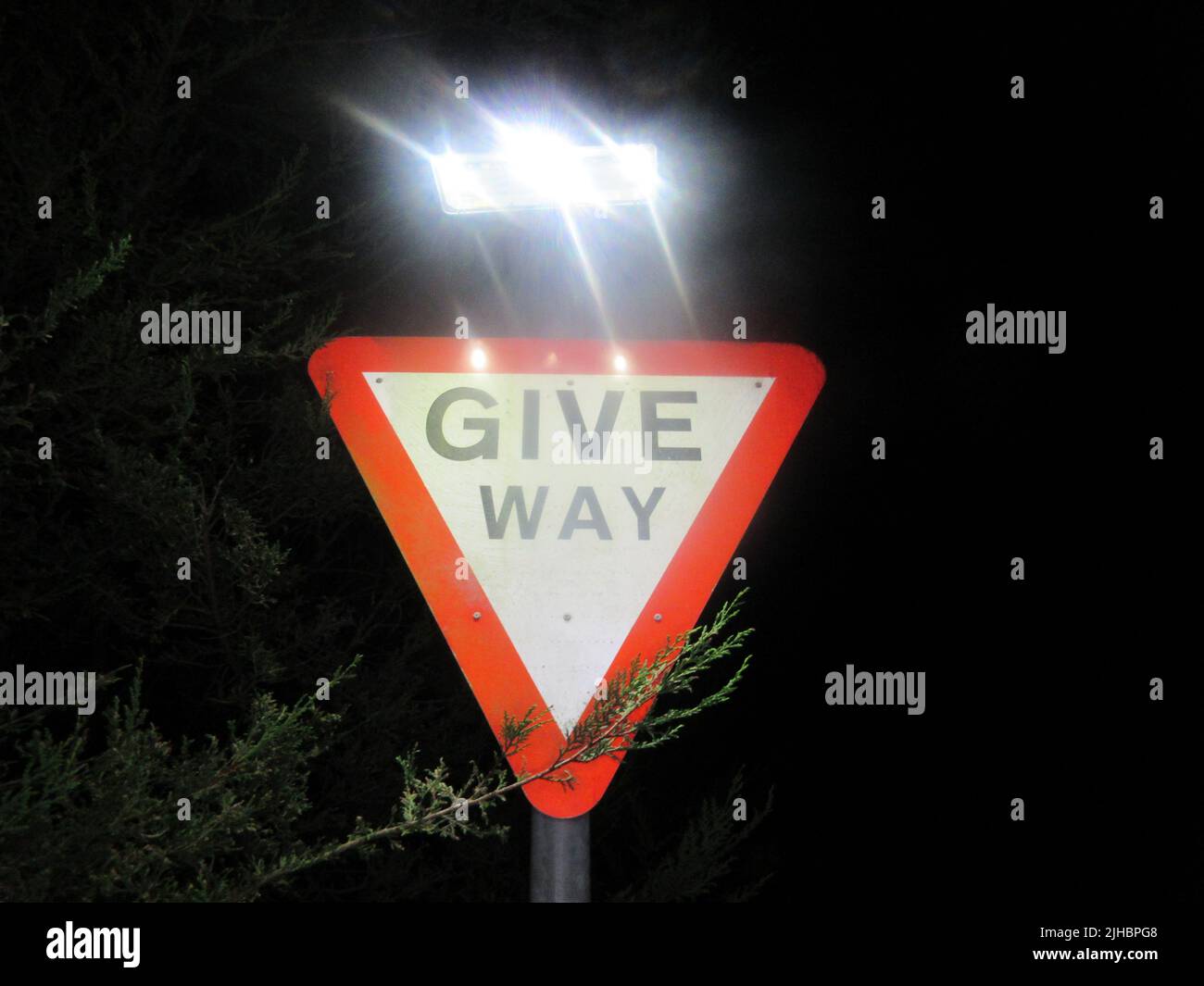 Give Way Road Sign Stock Photo - Alamy