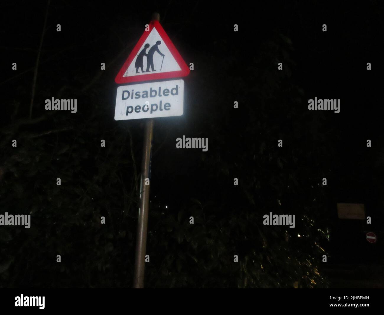 Disabled Road Sign And Logo Stock Photo - Alamy