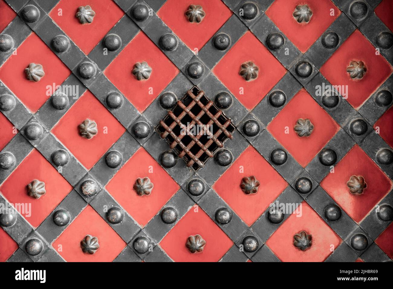 Seamless decorative metal panel door gate texture in Prague. Incredible ...