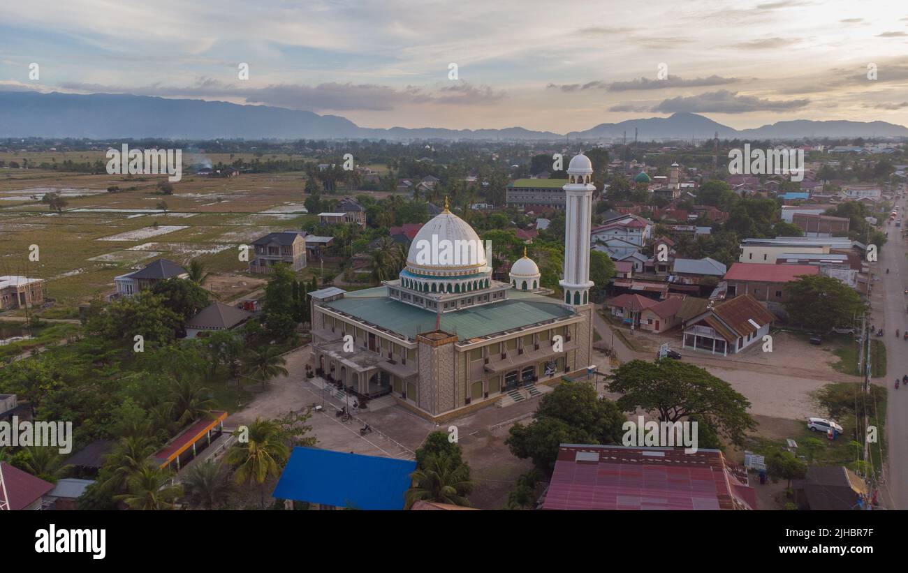 Aerial photo of a beautiful mosque, Aceh, Indonesia Stock Photo - Alamy