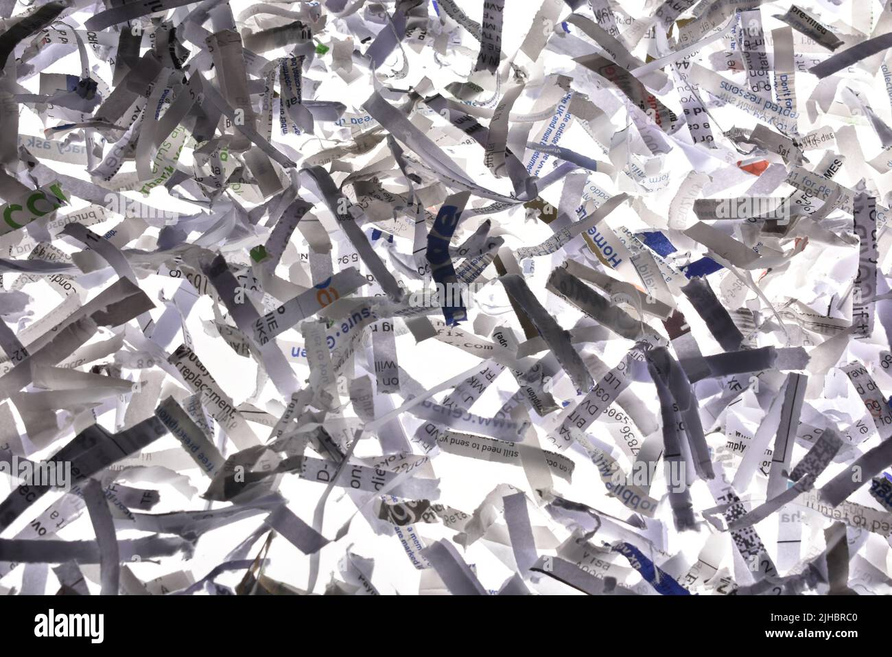 A Pile Of Shredded Paper Stock Photo - Alamy