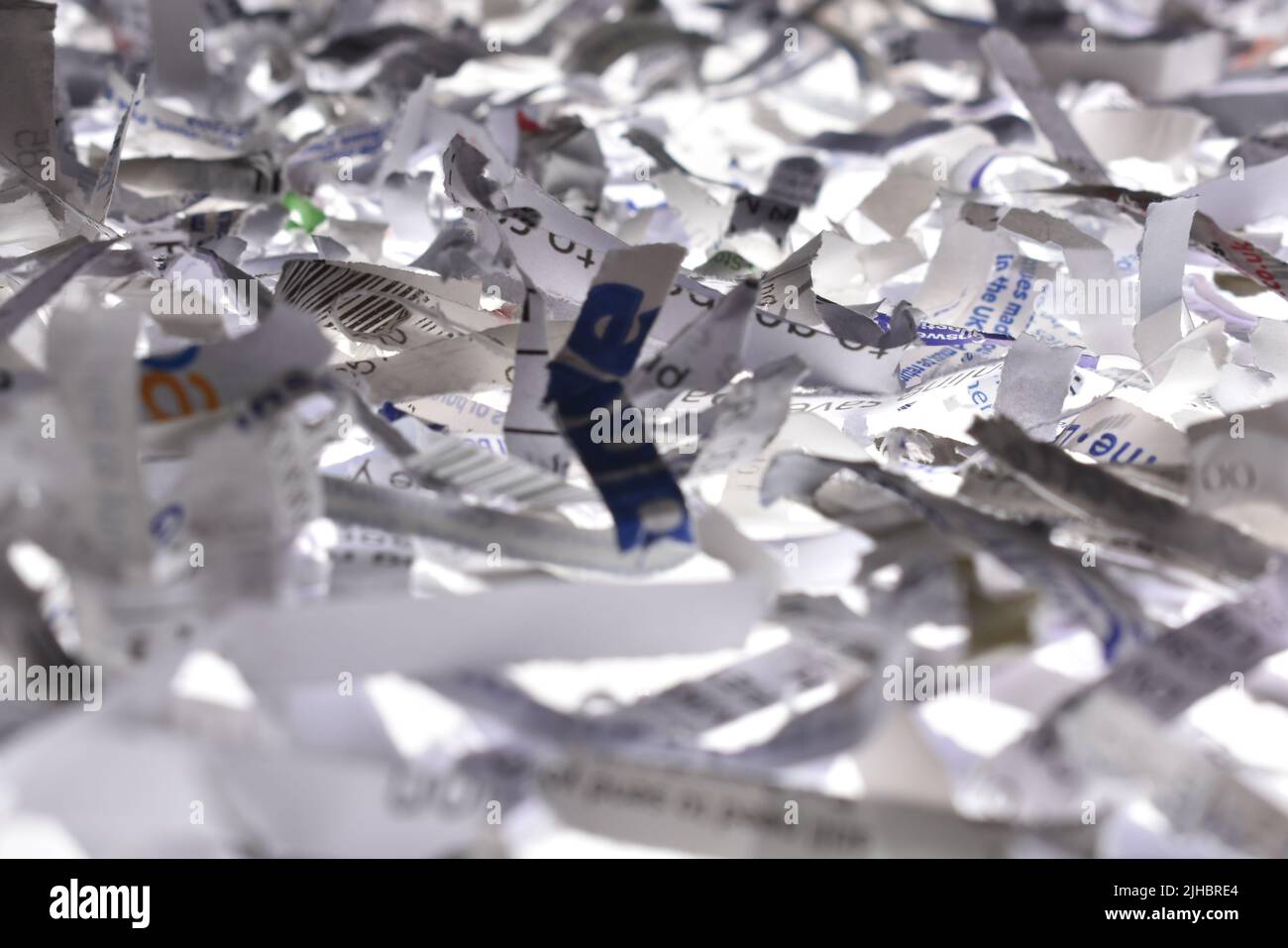A Pile Of Shredded Paper Stock Photo - Alamy