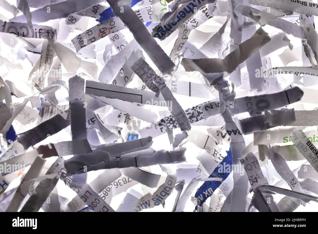 A Pile Of Shredded Paper Stock Photo - Alamy