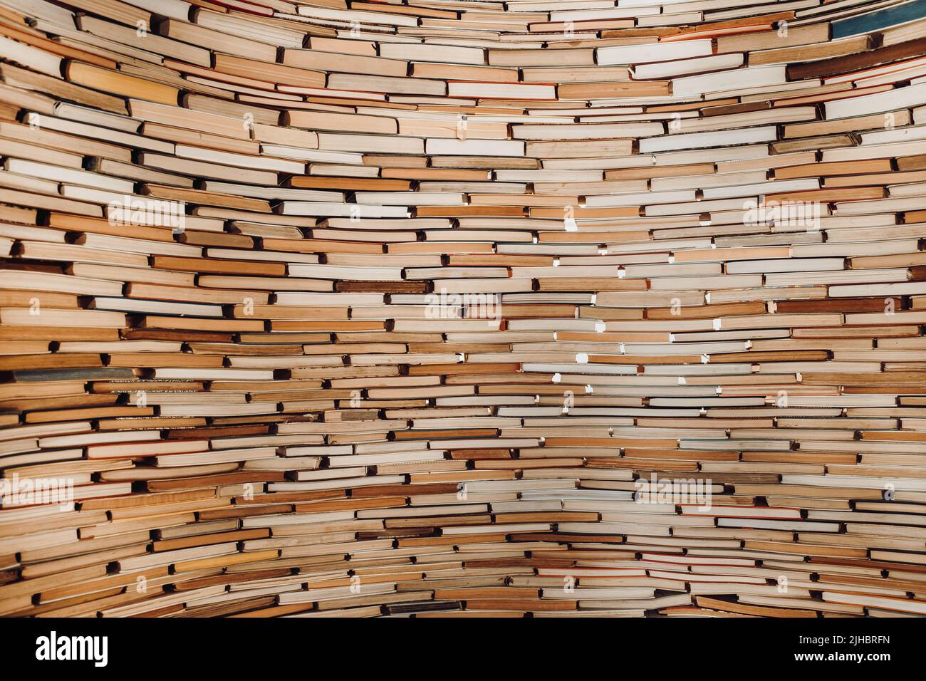 Amazing paper books background. Million volumes in natural pastel ...