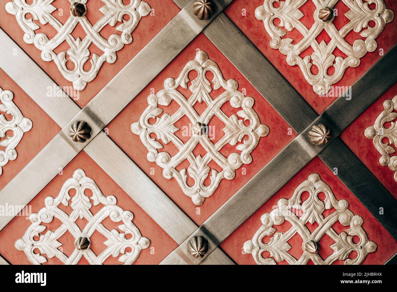 Seamless decorative metal panel door gate texture in Prague. Incredible ...