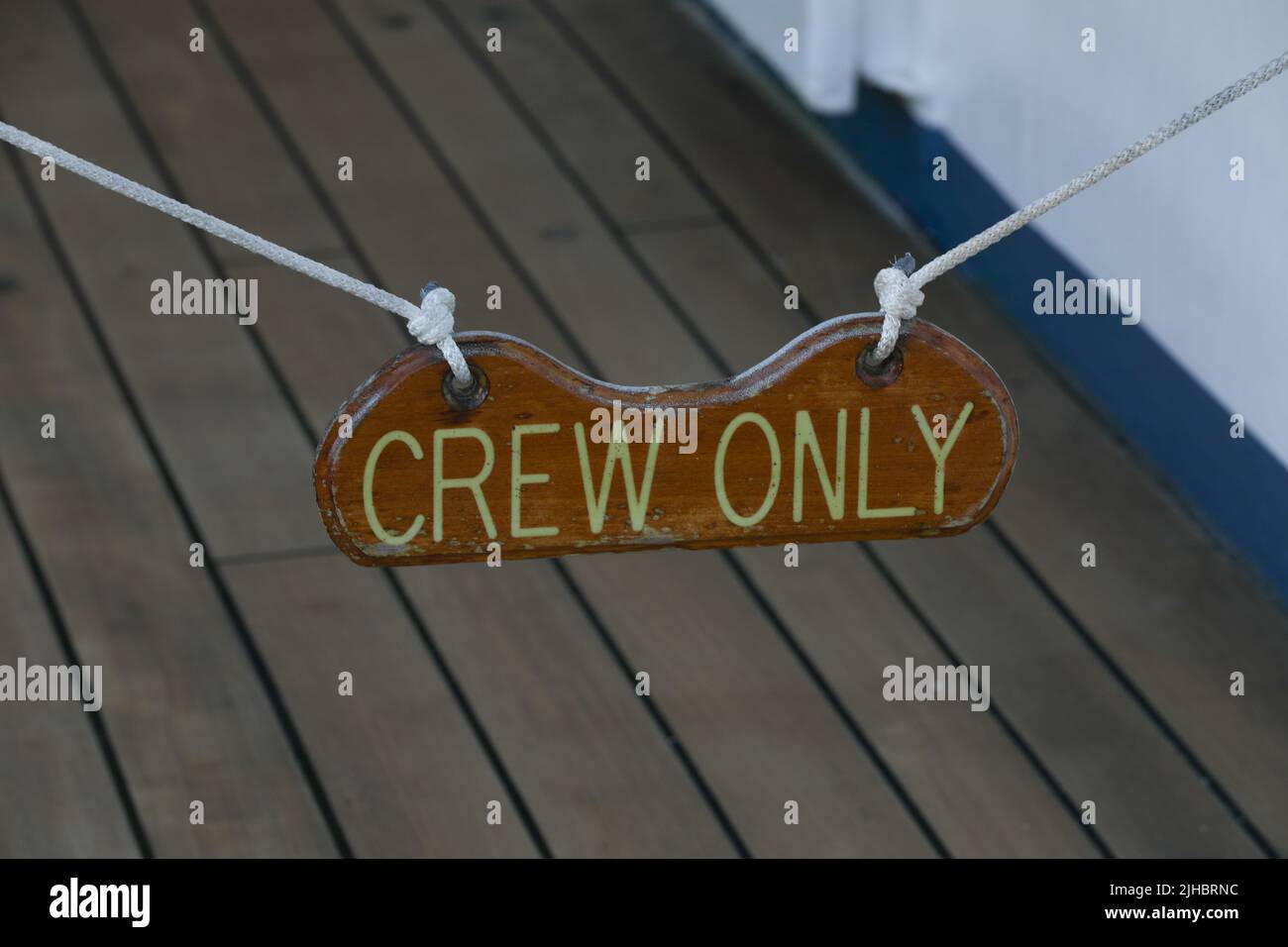 Crew only sign hi-res stock photography and images - Alamy