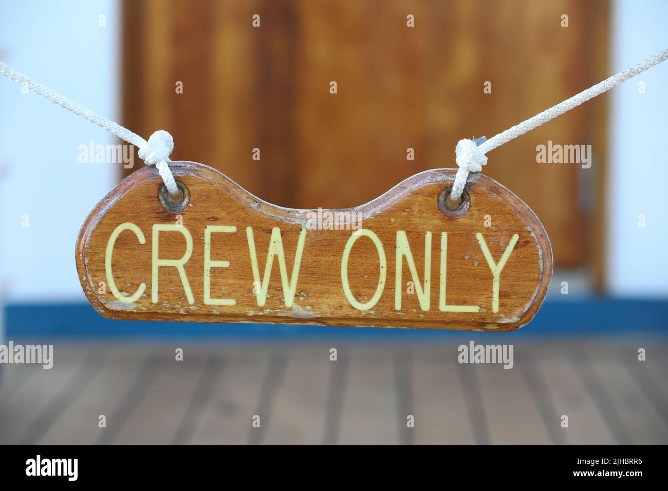 Crew only sign hi-res stock photography and images - Alamy