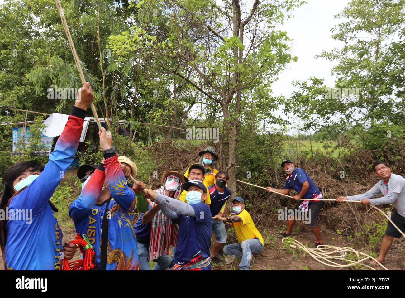 Different teams work together to compete in the annual rocket festival ...