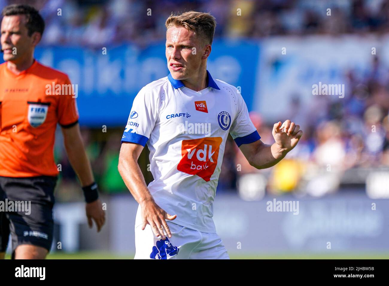 BRUGGE, BELGIUM - JULY 17: Matisse Samoise of KAA Gent during the ...