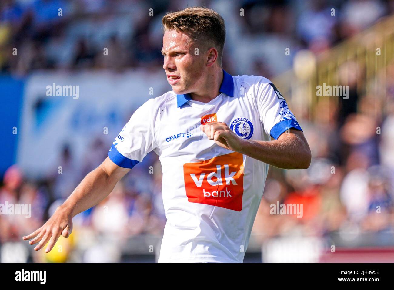 BRUGGE, BELGIUM - JULY 17: Matisse Samoise of KAA Gent during the ...