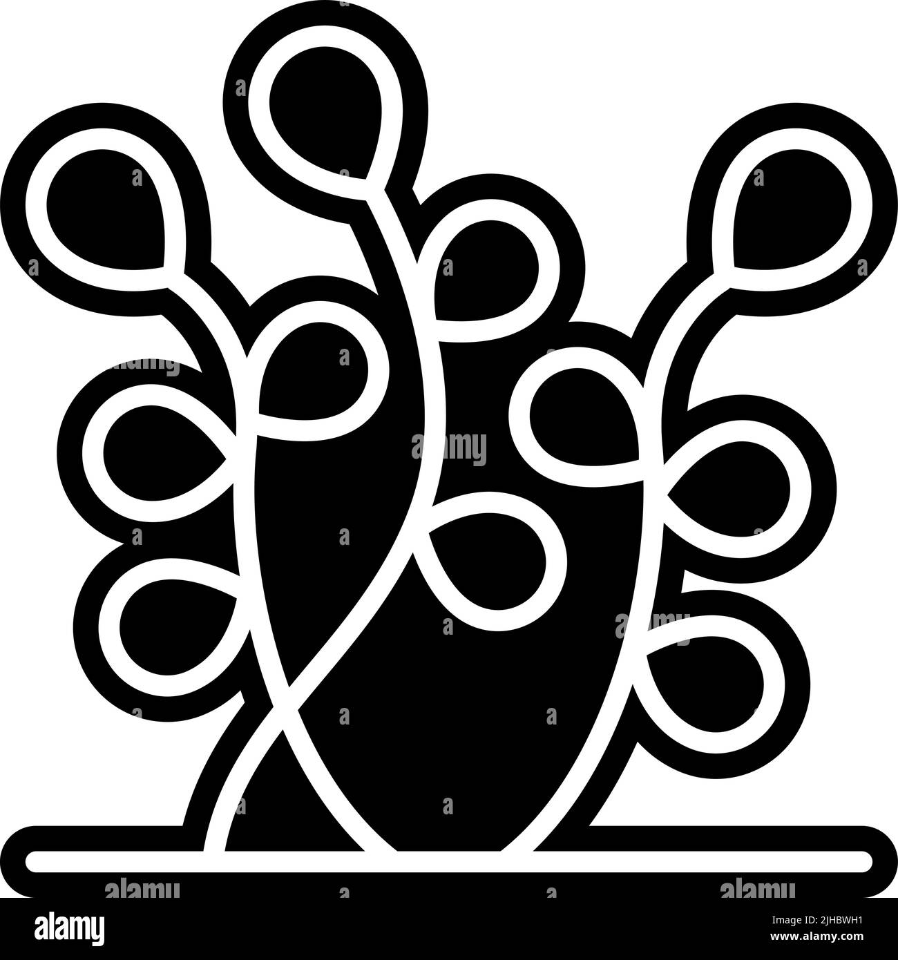 Hand drawn corals seaweed Stock Vector Images - Alamy
