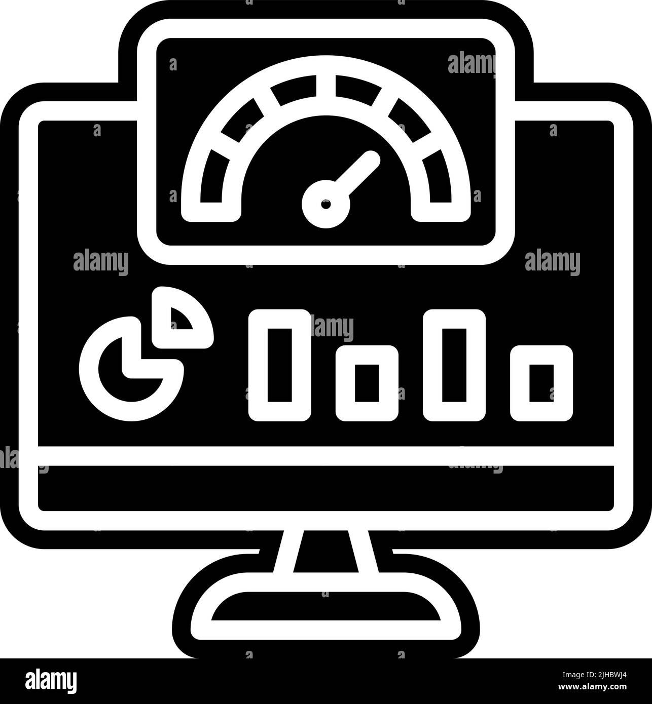 Seo performance icon vector Black and White Stock Photos & Images - Alamy
