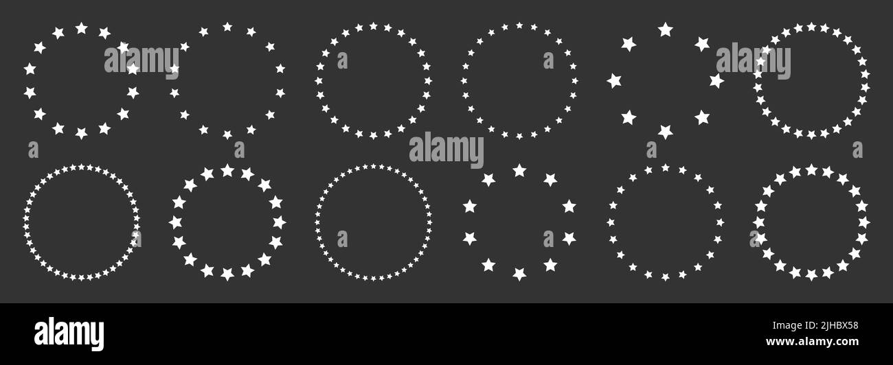 Different Sized Stars Outline