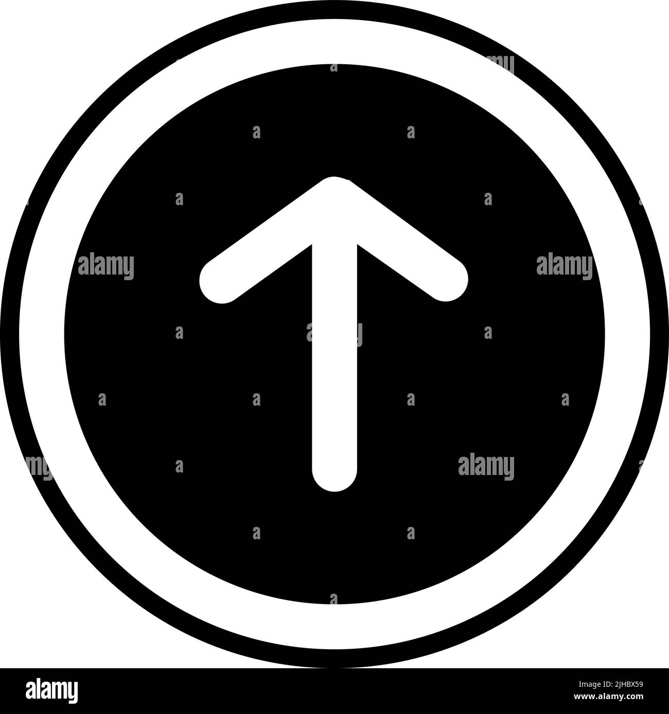 Traffic sign straight arrow Stock Vector Image & Art - Alamy