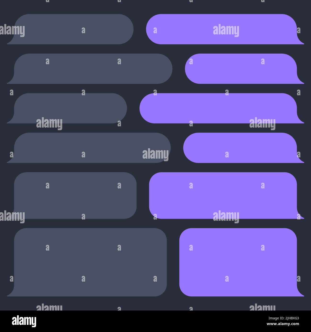 Blank various message bubbles. Chat or messenger speech bubble. SMS ...